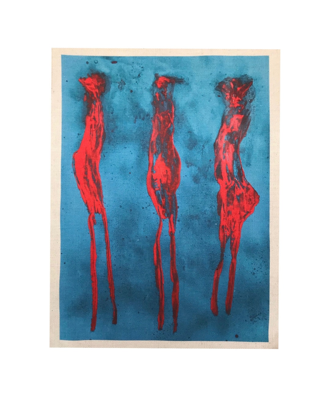 Art Linen Print 20x26 Cm / Original Artwork Printed on Linen / Abstract ...