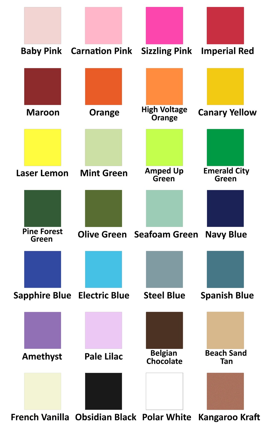 Premium Square Cardstock Paper (pack of 25 Squares) - Choose Size and ...