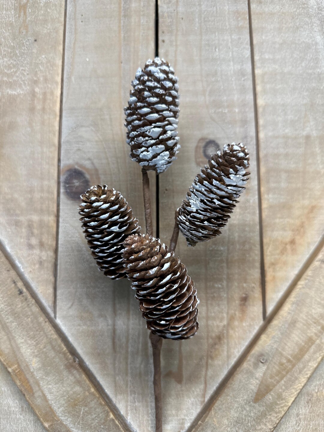 12 Inch, Winter Pinecone Pick, Centerpeice Decor, Wreath Supplies ...