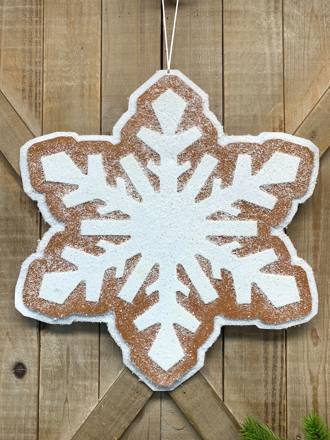 Giant Snowflake Gingerbread Cookie Ornament Christmas Decor - Etsy