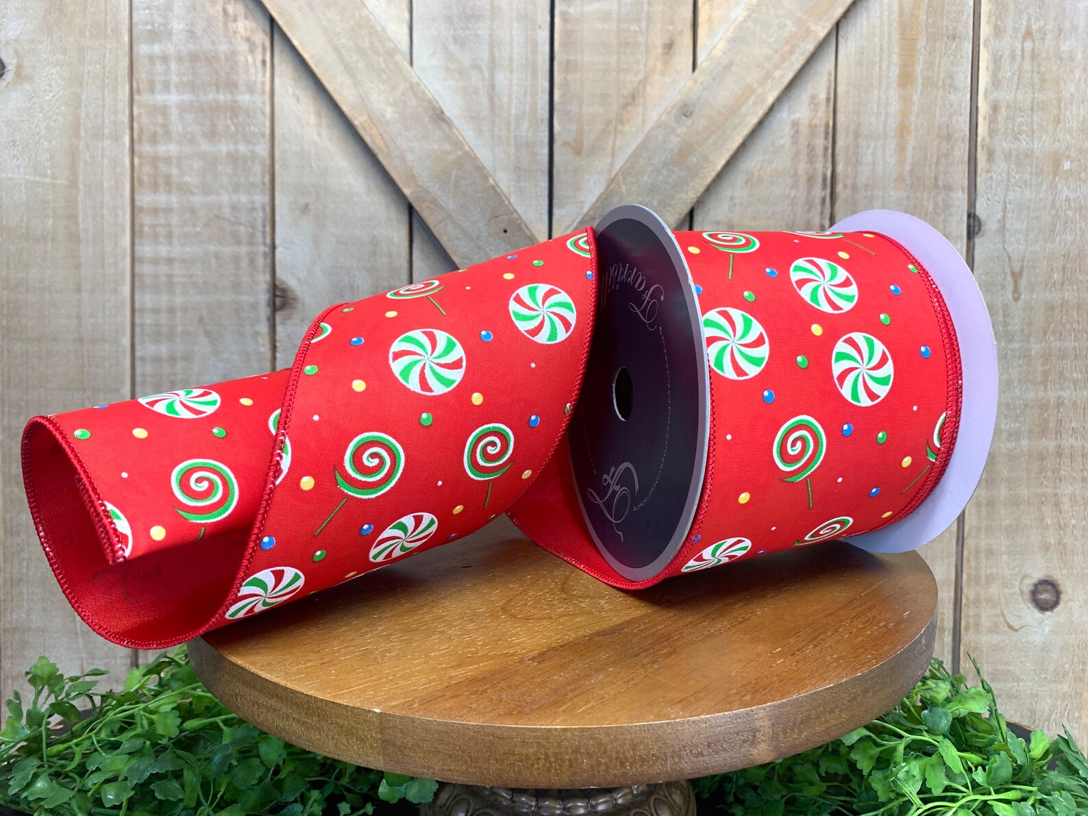 10 YDS 4 Inch Bright Treat Red Candy Ribbon Premium Wired - Etsy