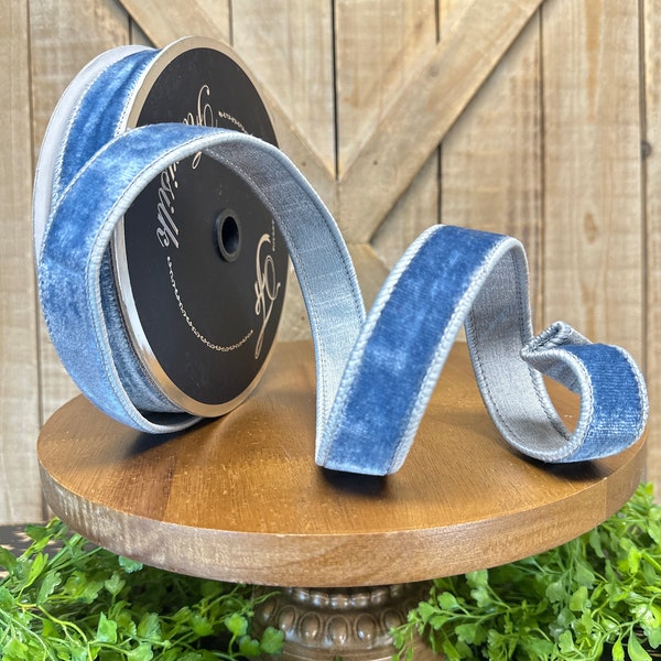 Blue Velvet Ribbon - Etsy