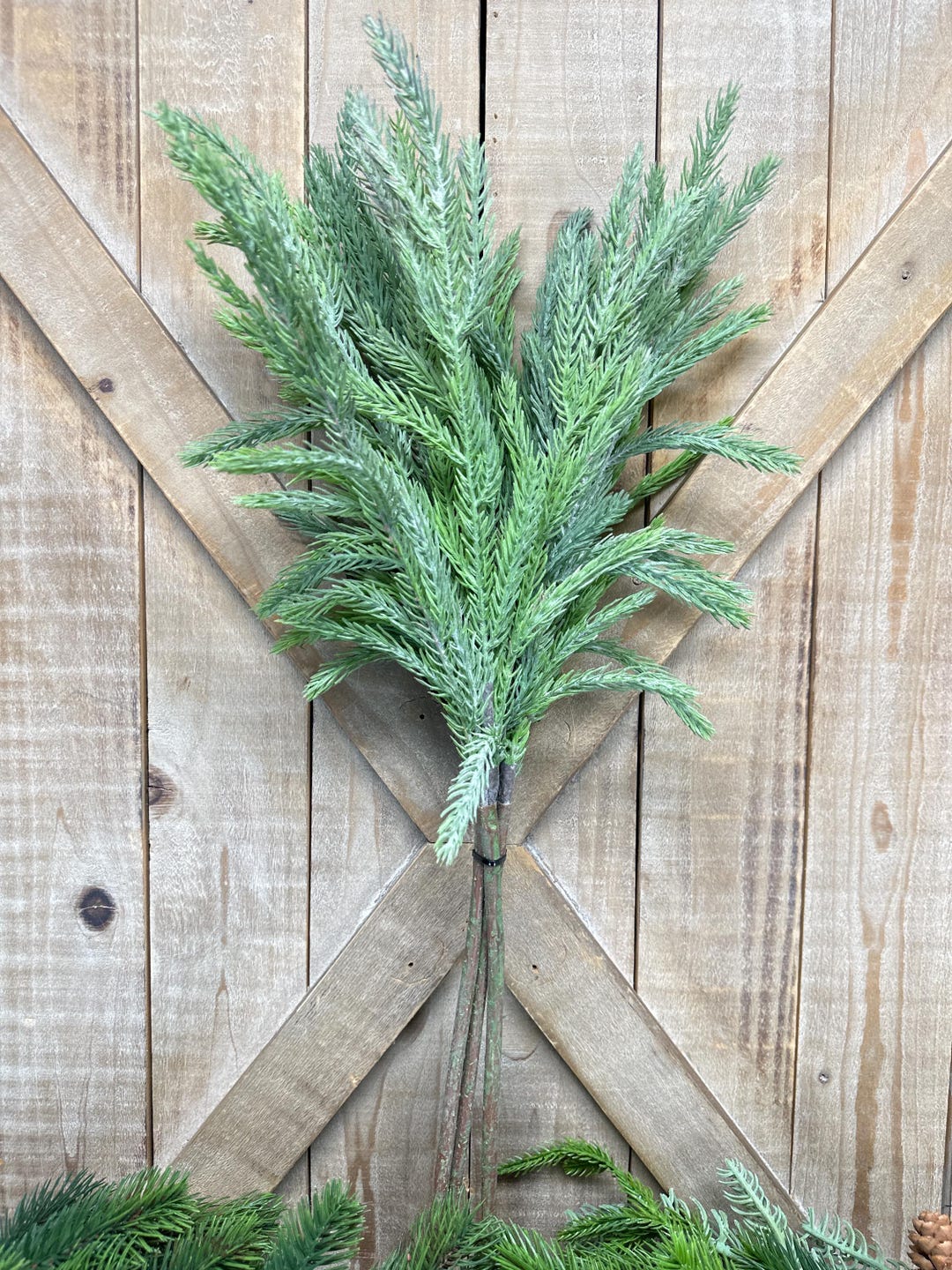 23 Inch, Real Touch, Spruce Pine Bundle Spray, Bundle of 3, Wreath ...