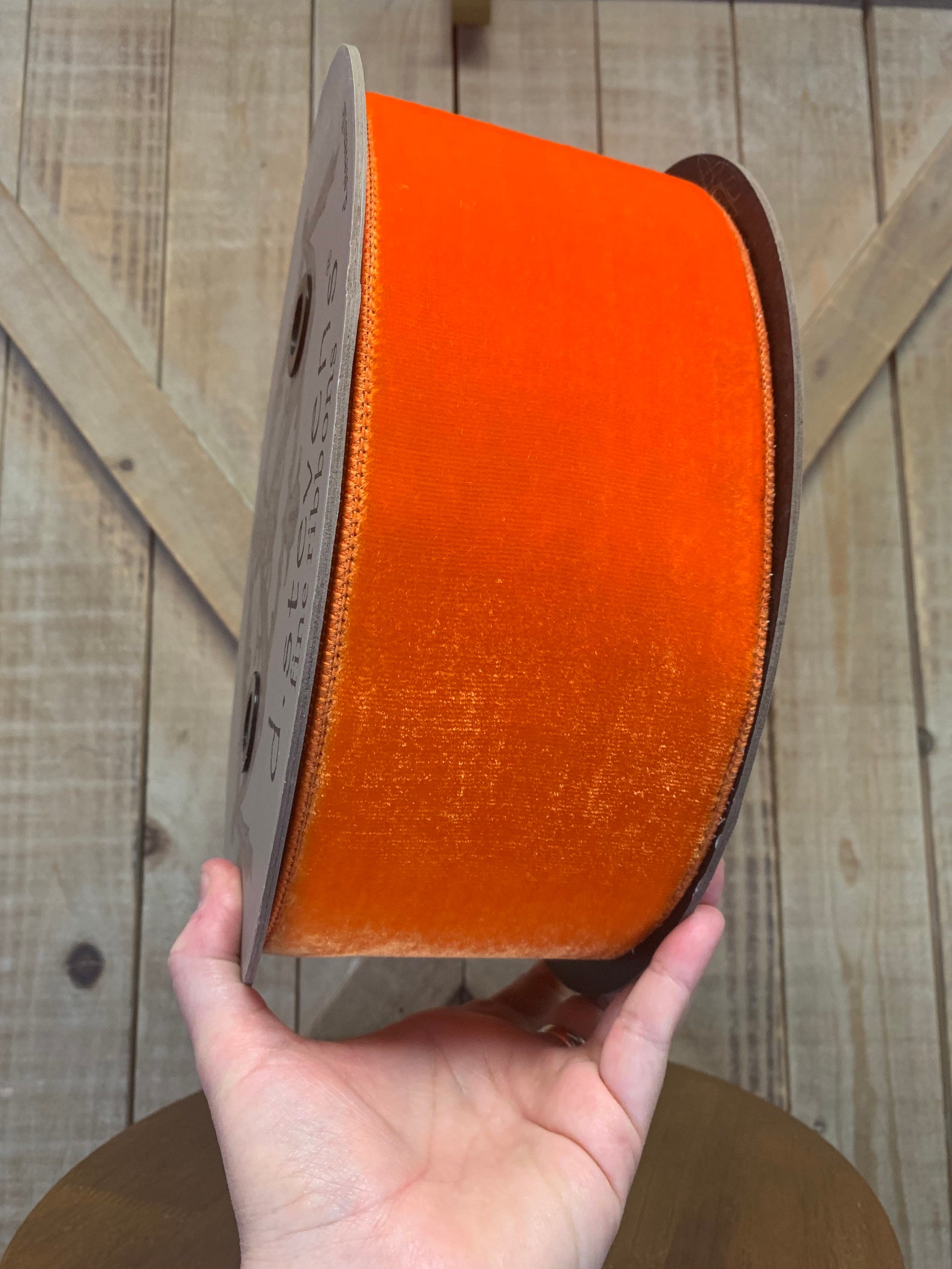 10 Yards 4 Inch Bright Orange Velvet Ribbon Wired Ribbon A | Etsy