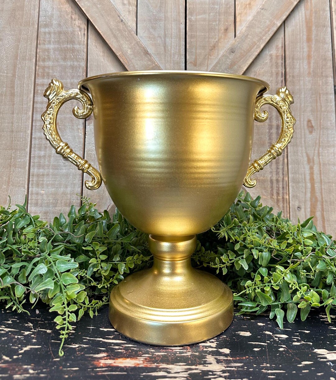 Mermaid Tail Gold Metal Trophy Urn Base, 10 Inch High, Centerpiece Base ...