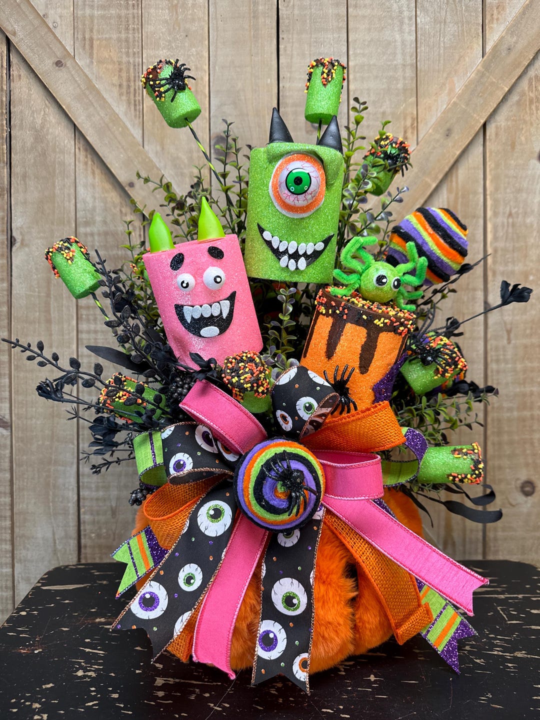 Large Halloween Centerpiece, Monster Marshmallow Fun, Halloween Decor ...