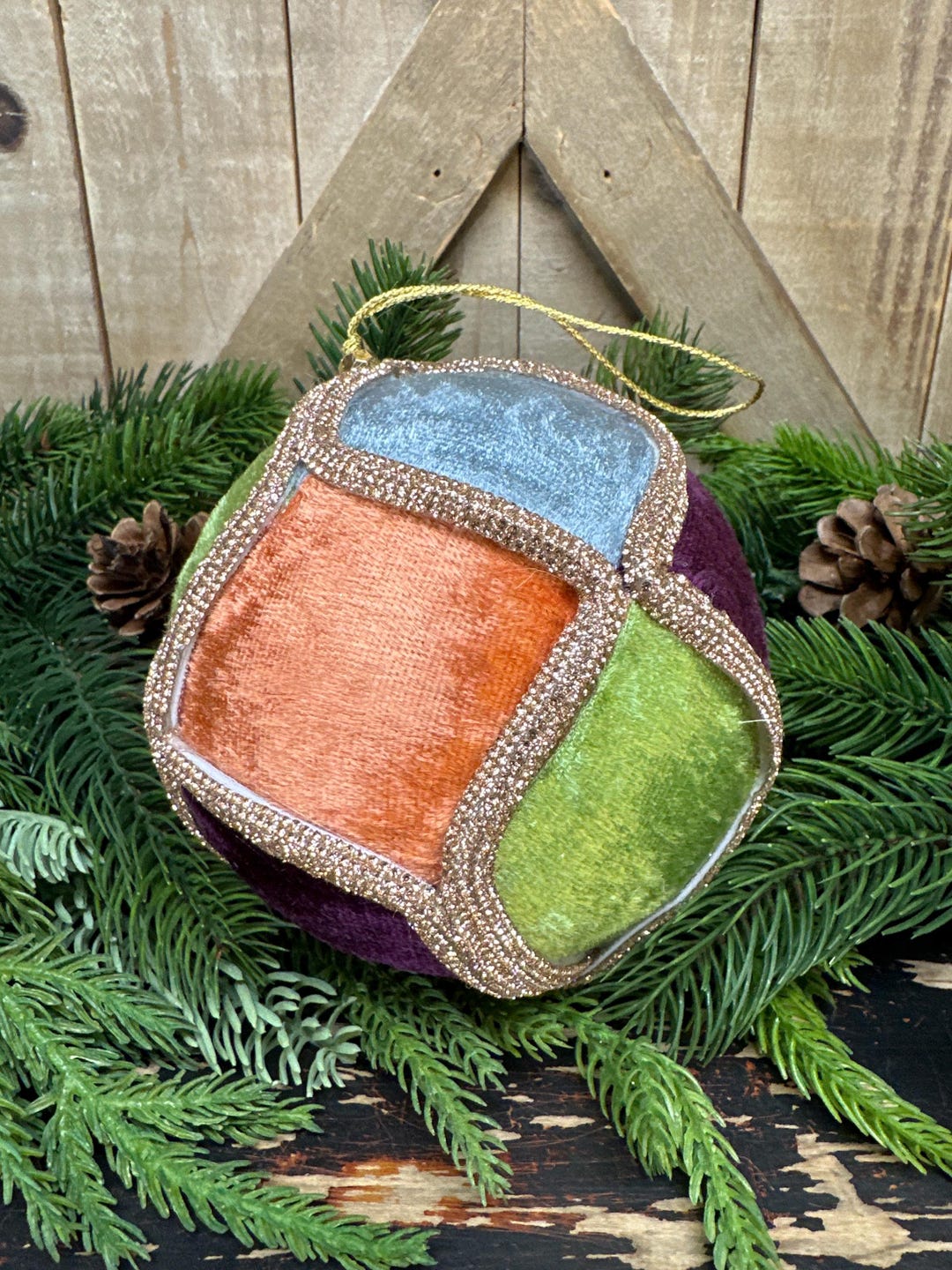 Jewel Trim With Multi Color Ball Ornament, 5 Inches Diameter, Tree ...