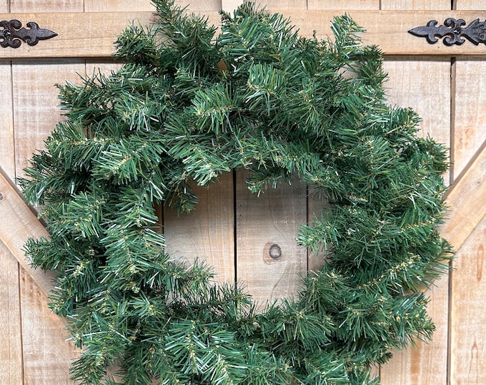 Pink Pine Wreath Base, 24 Inch Wreath, Pink Christmas Wreath Base ...