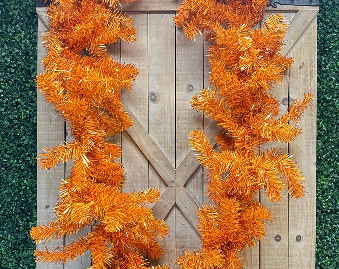 30 Inch, White and Silver Tinsel Teardrop Pine Swag, Christmas Swag ...