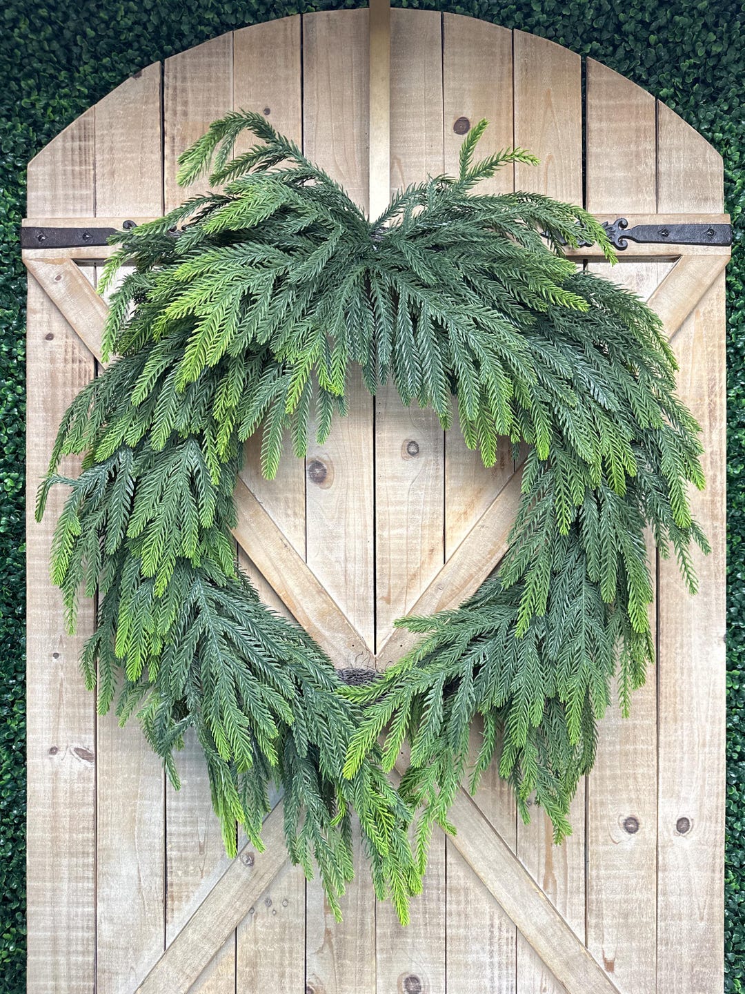 30 Inch, Large Willow Real Touch Pine Wreath Base, Christmas Wreath ...