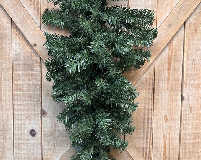 24 Inch, Thin Green Pine Swag, Swag Base, Pine Swag Base, Swag for Door ...