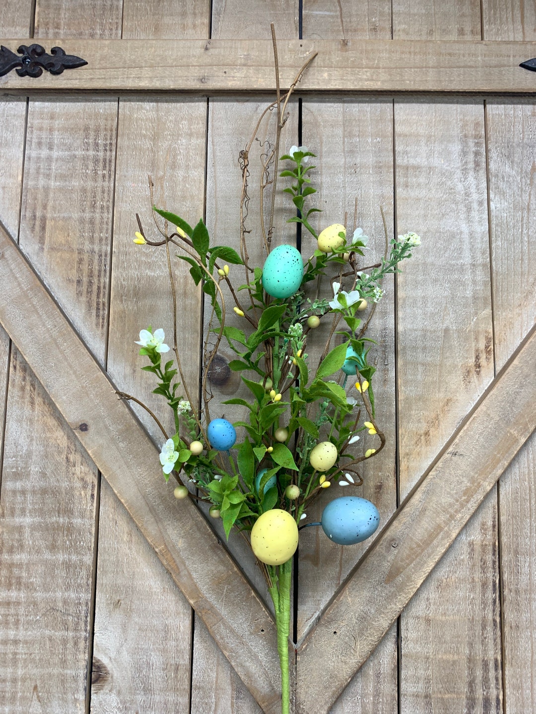 Easter Egg Spray, Eggs With Florals. Wreath Supplies, Easter Decor ...