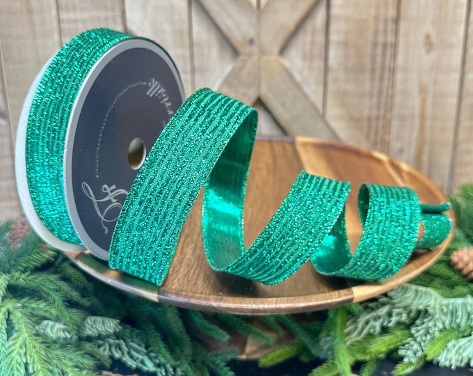 Gold Flashy Velvet Wired Ribbon, 10 Yards Designer Ribbon, Farrisilk ...