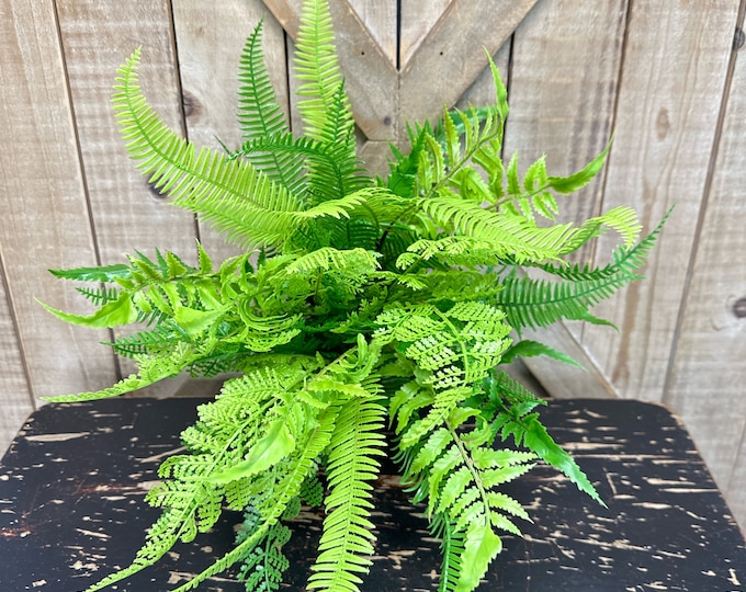 Natural Touch Mix Fern, Greenery, 20 Inches, Floral Greenery, Fake ...