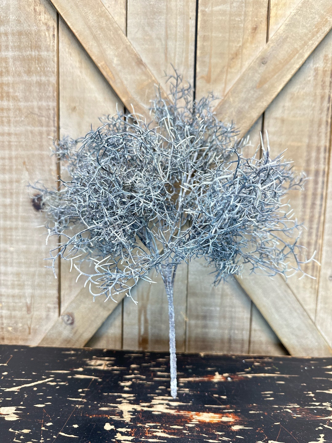 Gray Spanish Moss Bush, Moss Spray, Floral Greenery, 15 Inches - Etsy