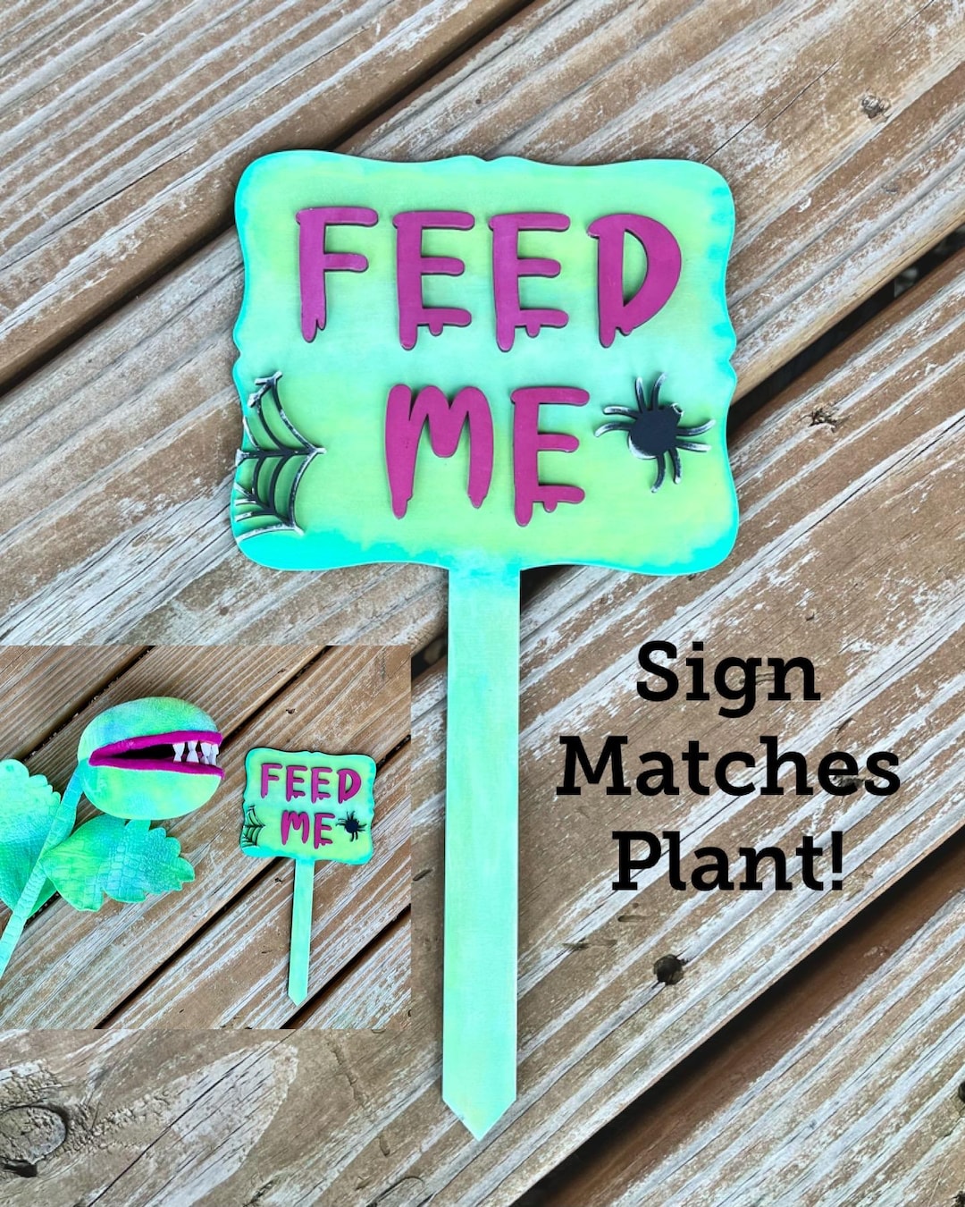 FEED ME Sign, Pre Order Wreath Attachment, Centerpiece Sign, Plant Sign ...