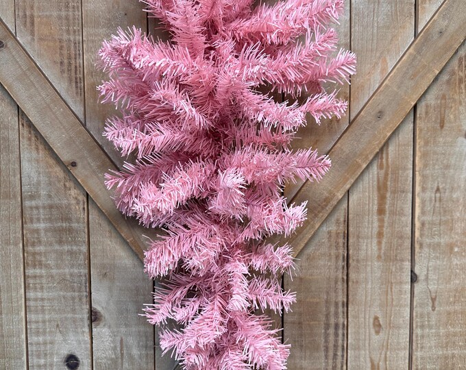 24 Inch, Thin Pink Pine Swag, Swag Base, Pine Swag Base, Swag for Door ...