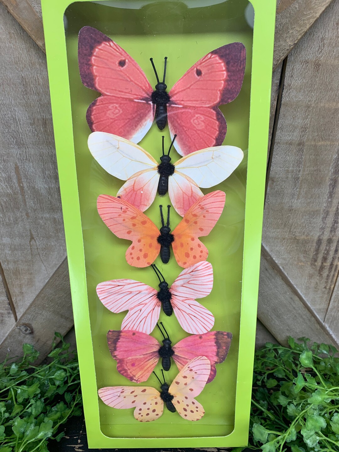 Coral Butterflies, Set of 6, Wreath and Centerpiece Supplies, Home ...