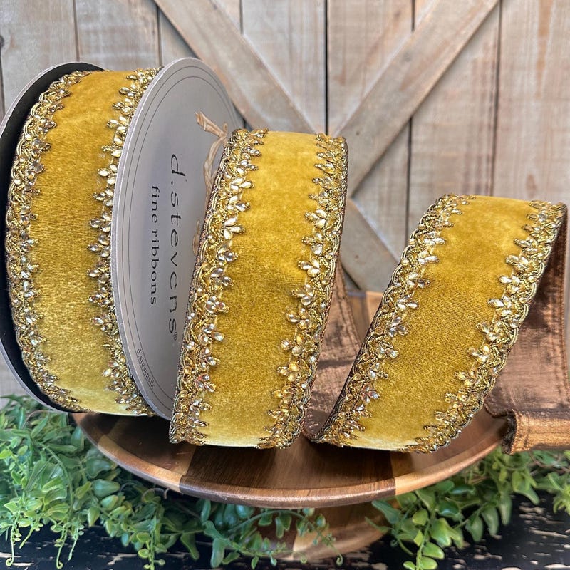 Gold Edge Ribbon - Etsy