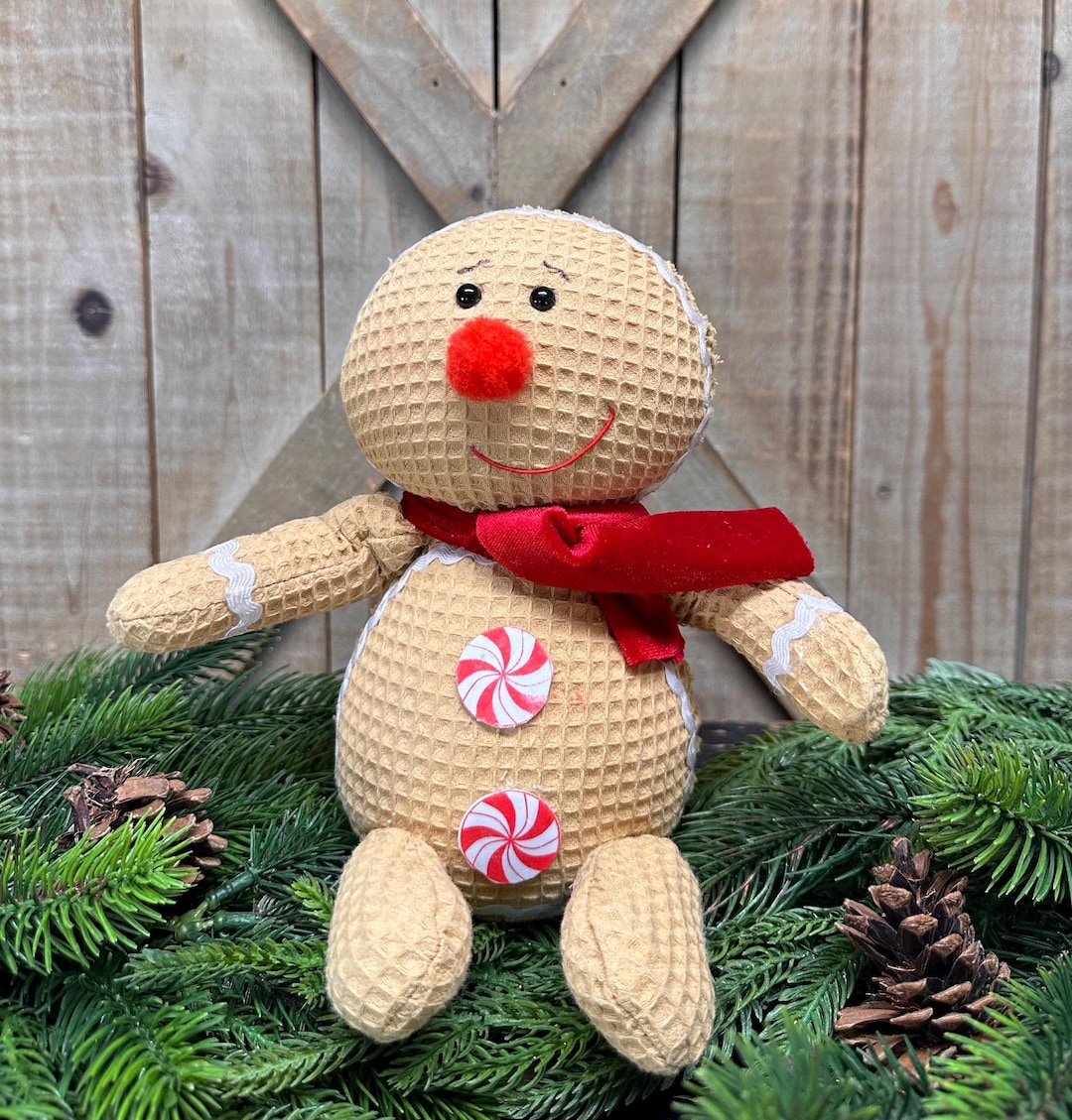 8 Inch Gingerbread, Wreath Attachement, Holiday Decoration, Tree Decor ...