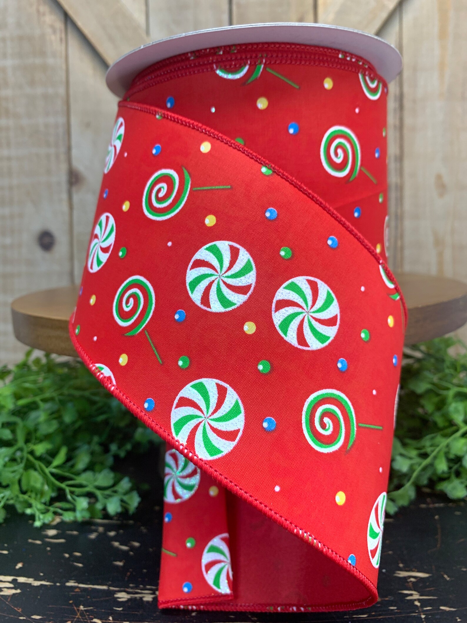 10 YDS 4 Inch Bright Treat Red Candy Ribbon Premium Wired - Etsy