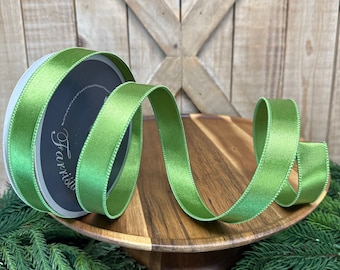 1 Inch, Emerald Green Twinkle Trim Wired Ribbon, 10 Yards Designer ...