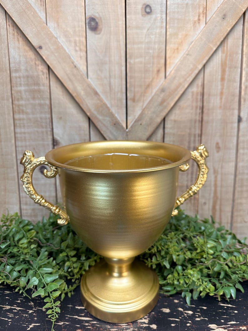 Mermaid Tail Gold Metal Trophy Urn Base, 10 Inch High, Centerpiece Base ...