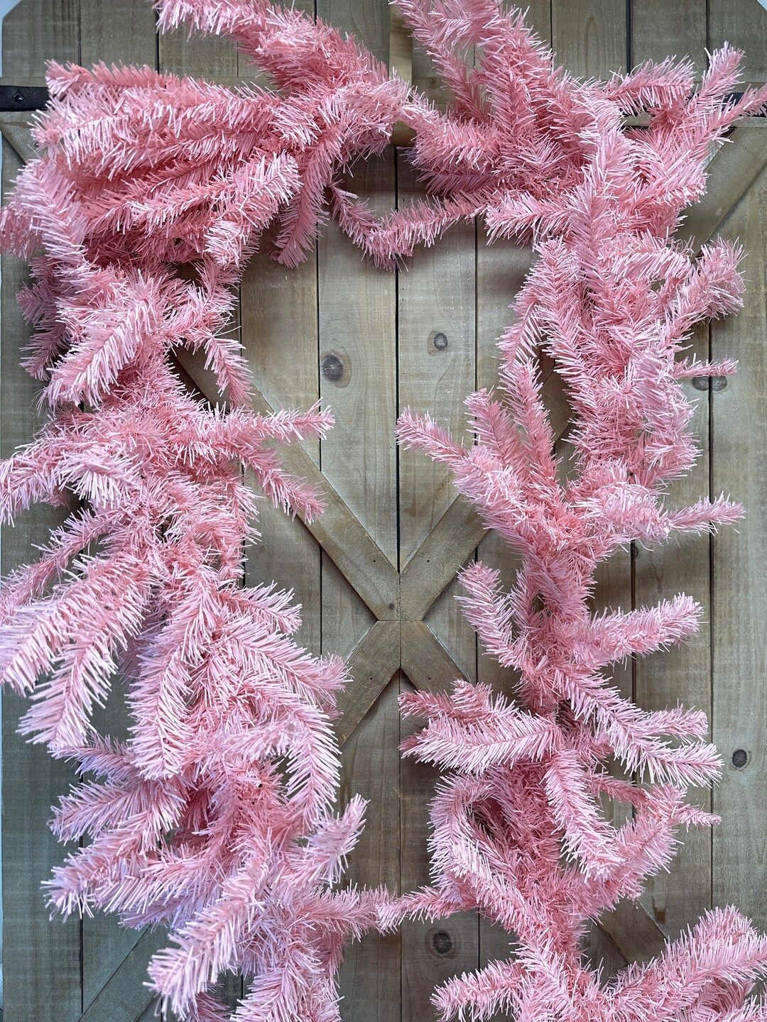Pink Pine Garland, 9 Feet Long, Garland Base, Garland for Door, Fake ...