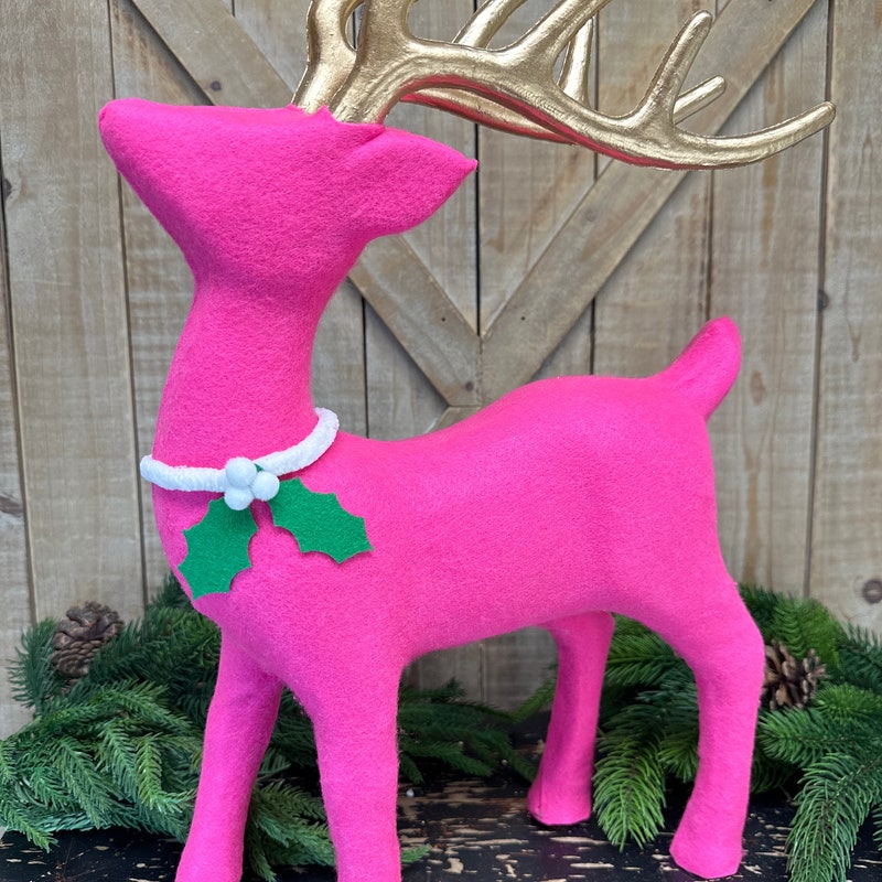 Pink Deer - Etsy