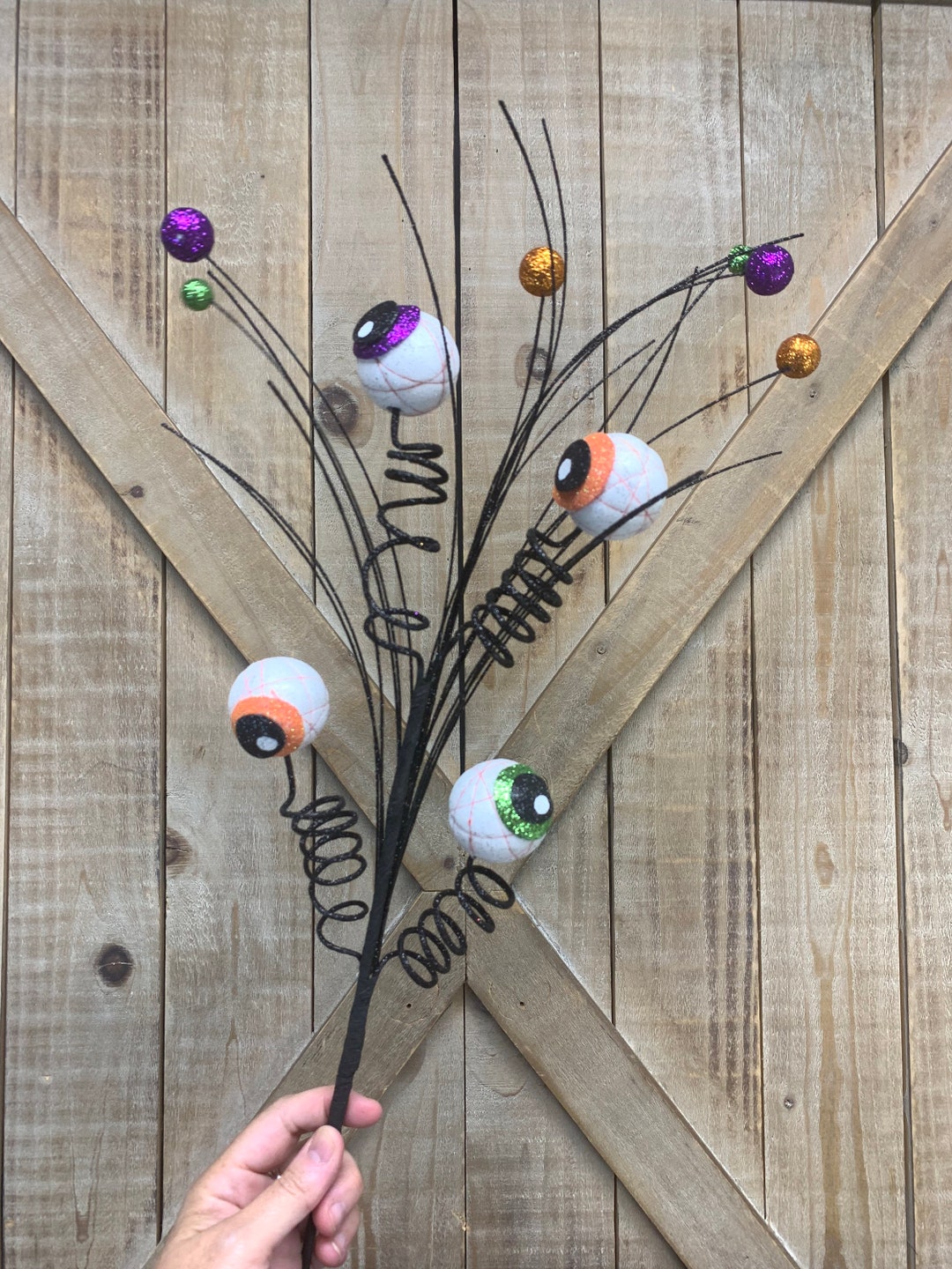 23 Inch, Eyeball Spray, Eye Ball Pick, Halloween Decor, Wreath ...