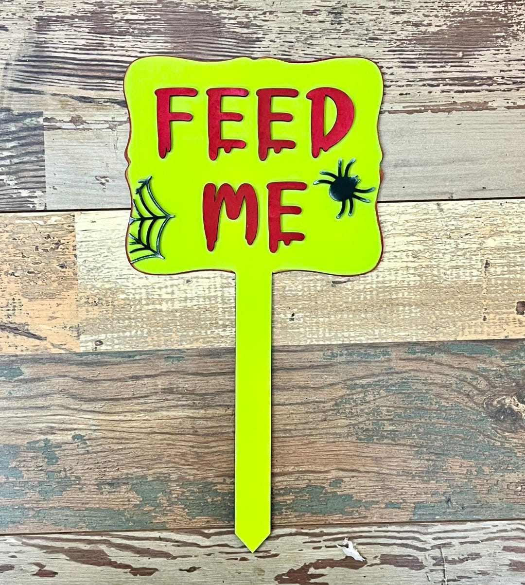 FEED ME Sign, Pre Order, Wreath Attachment, Centerpiece Sign, Plant ...