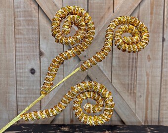 28 Inch, Pink, Red and White Chenille Glitter Curly Spray, Tree Decor ...