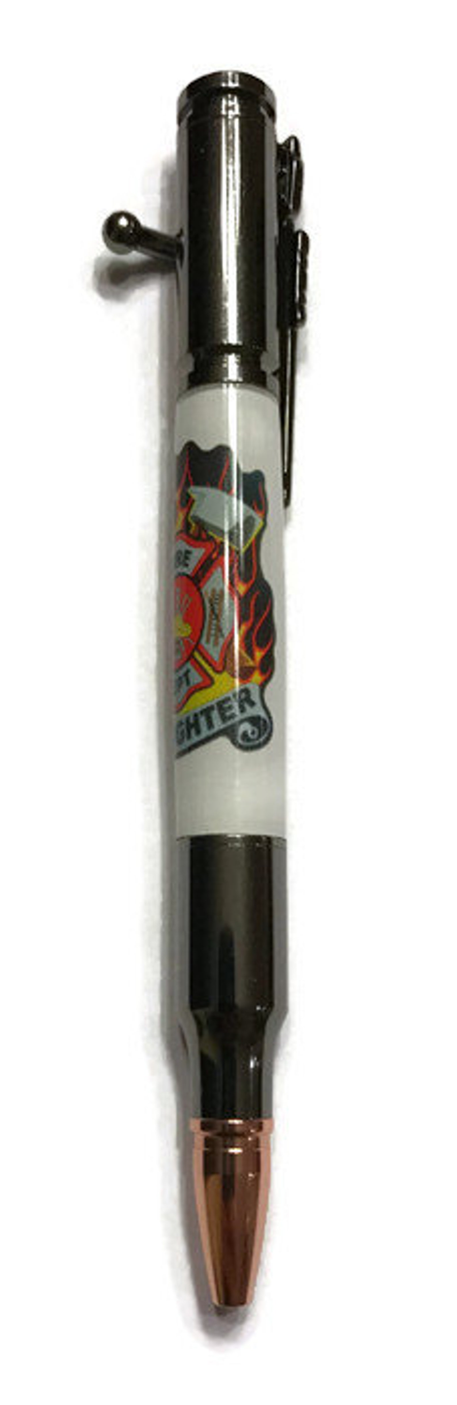 Firefighter Badge Bolt Action Pen, Firefighter Gifts, Firefighter ...