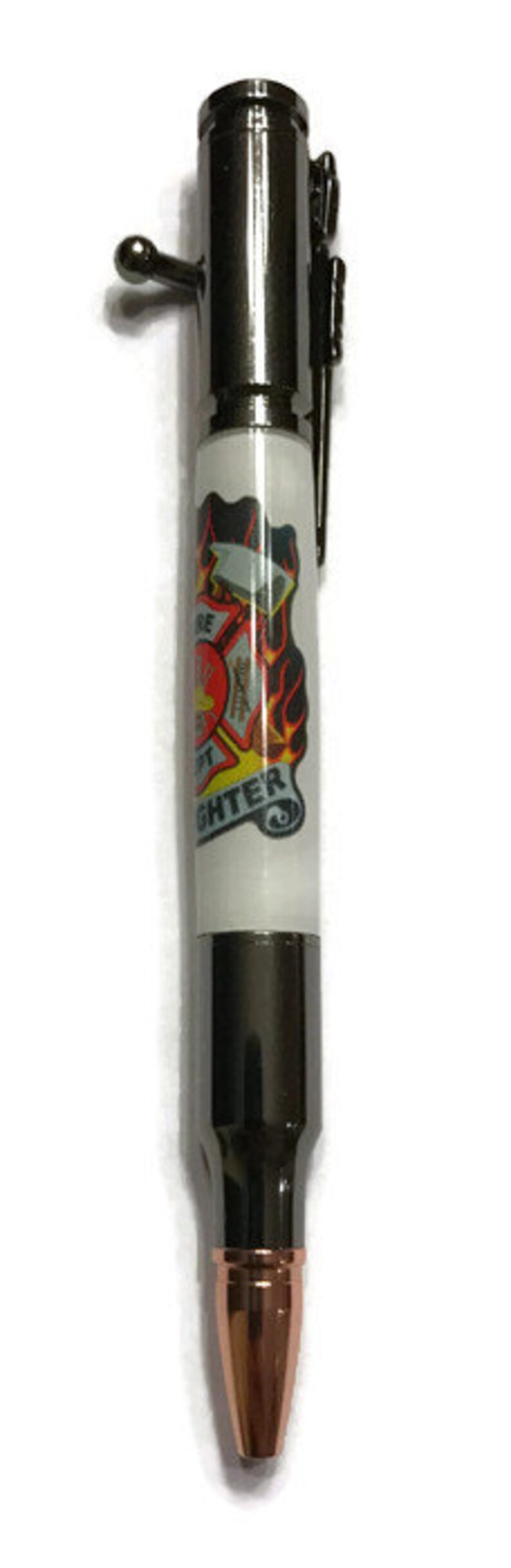 Firefighter Badge Bolt Action Pen, Firefighter Gifts, Firefighter ...