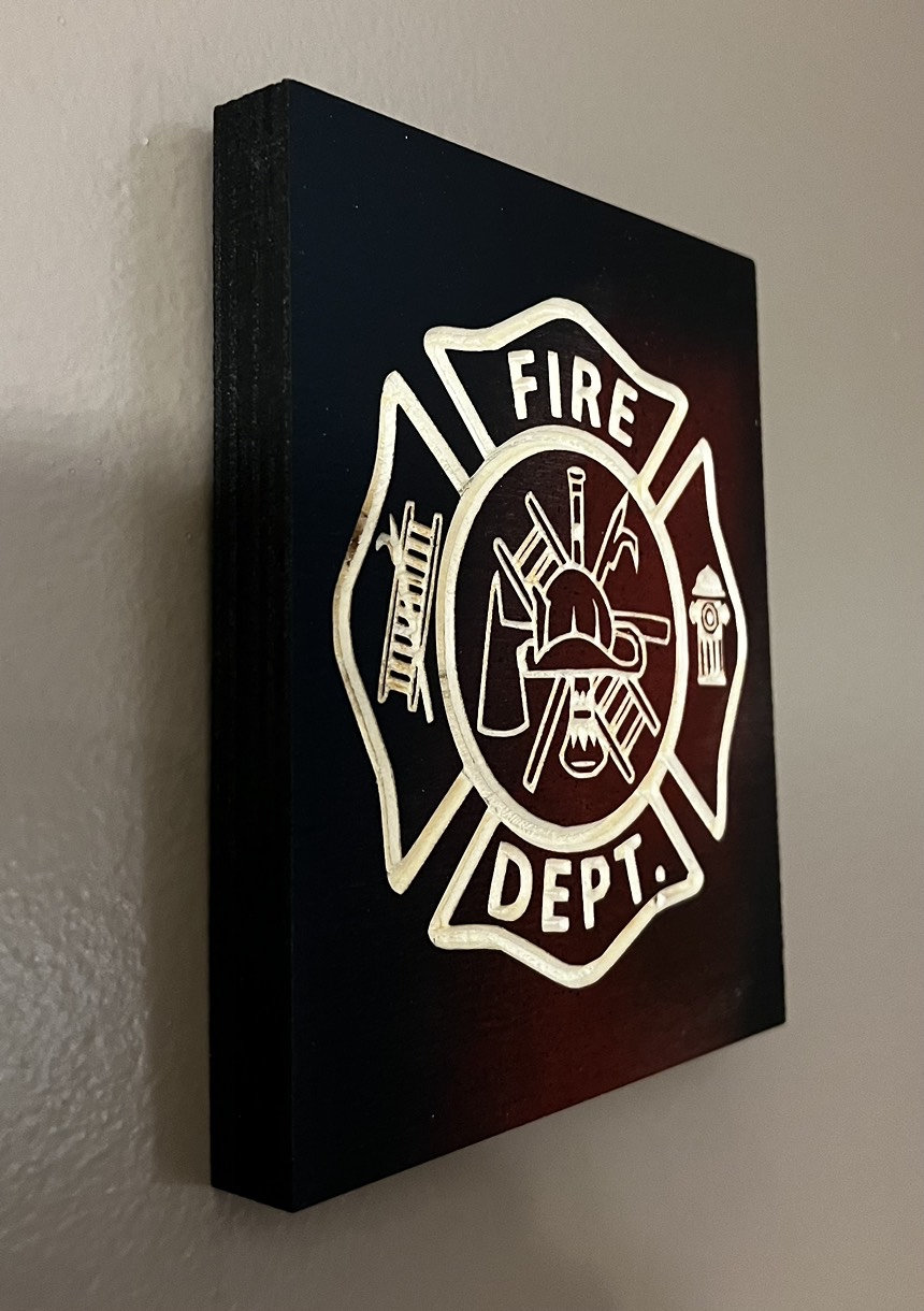 Fire Department Sign, Wood Decor, Custom Made, Handmade Gifts ...