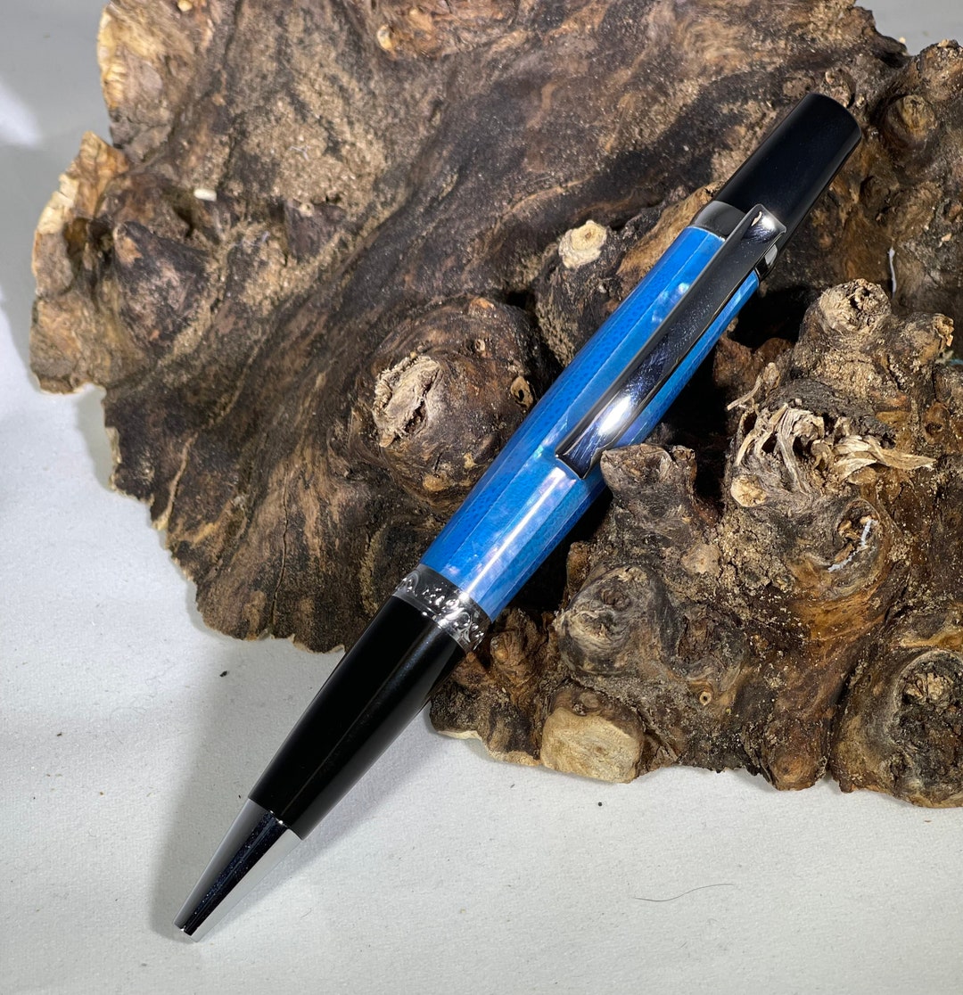 Light Blue Abalone Ballpoint Pen, Mother Nature, Beautiful Pens, Custom ...