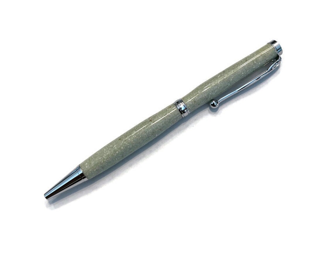 Gray Corian Slim Style Handcrafted Pen, Gray-green, Unique Color ...
