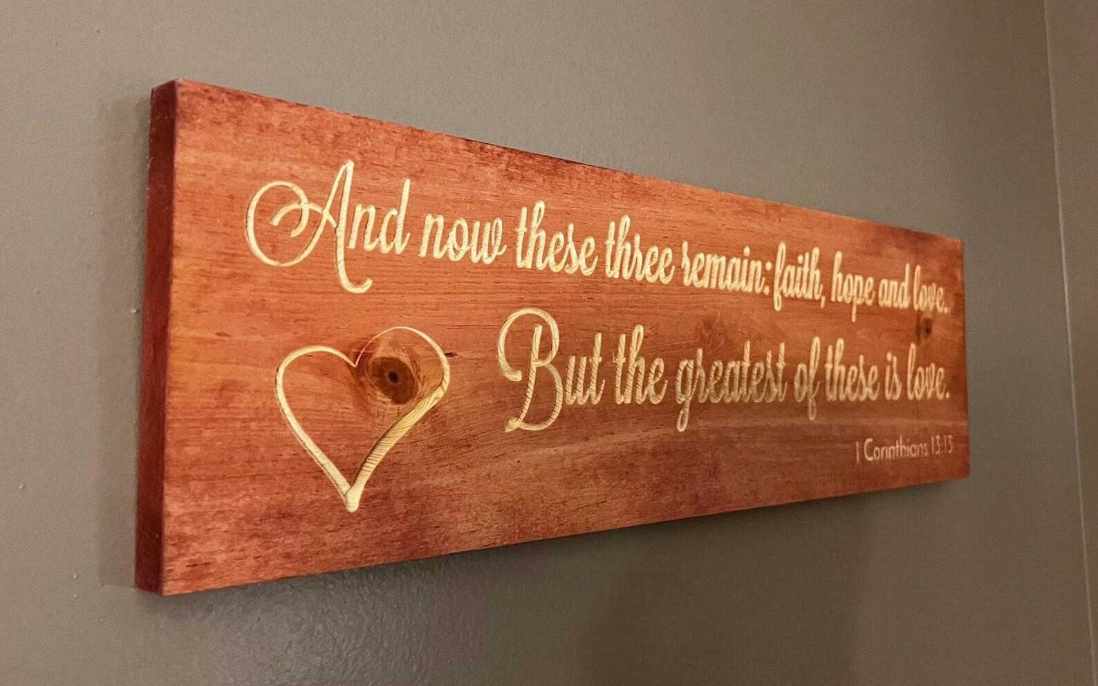 1st Corinthians Sign, Greatest is Love, Faith, Hope, Love, Scripture ...