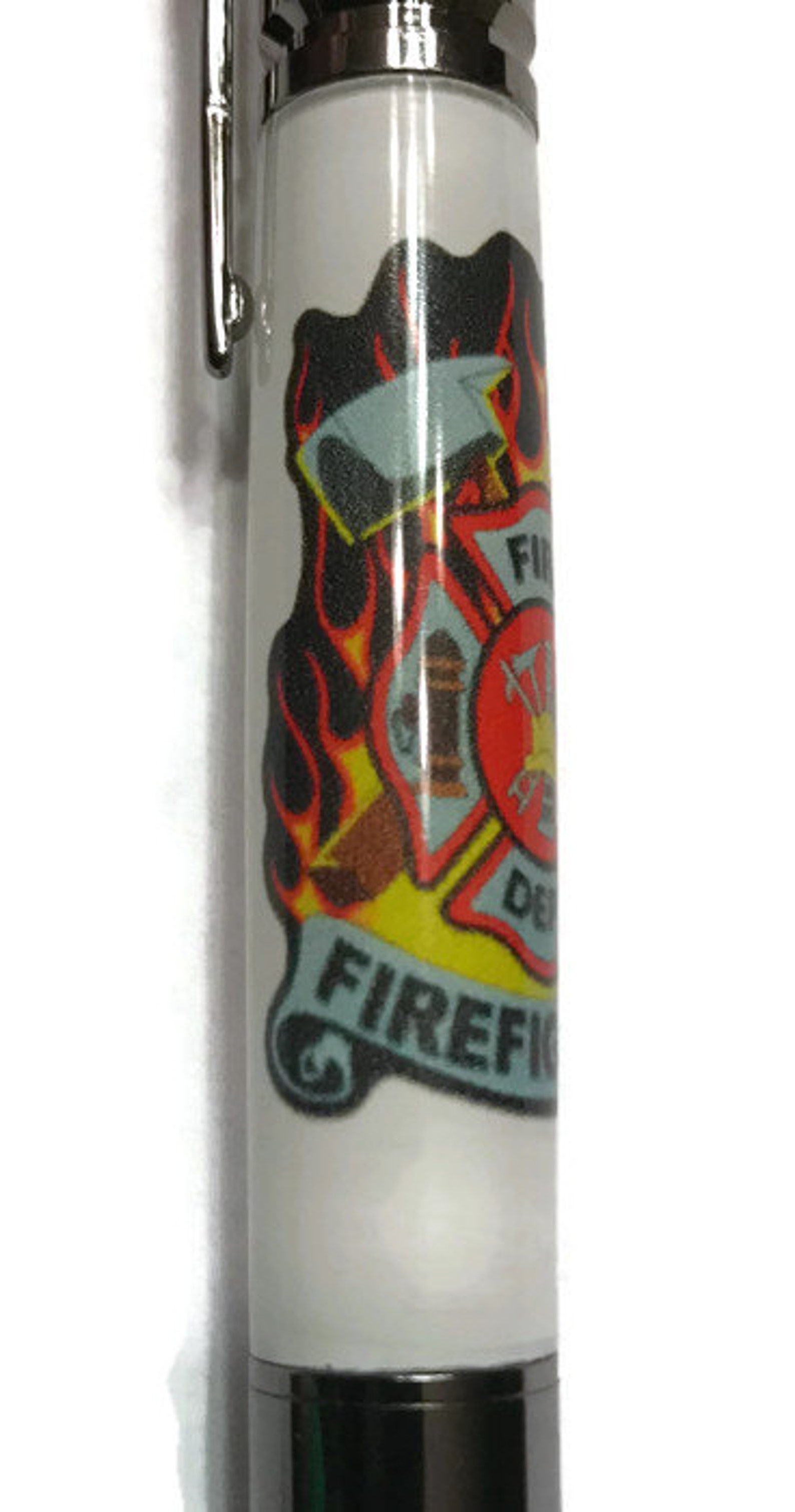 Firefighter Badge Bolt Action Pen, Firefighter Gifts, Firefighter ...