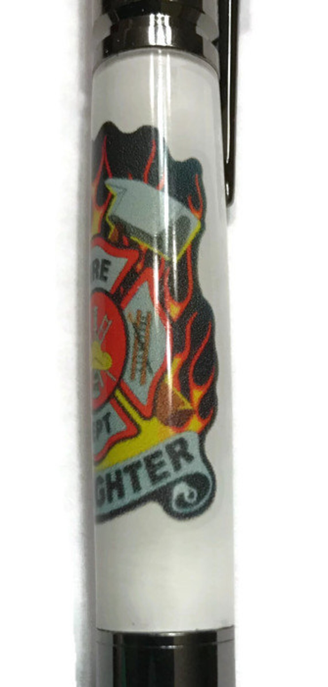 Firefighter Badge Bolt Action Pen, Firefighter Gifts, Firefighter ...