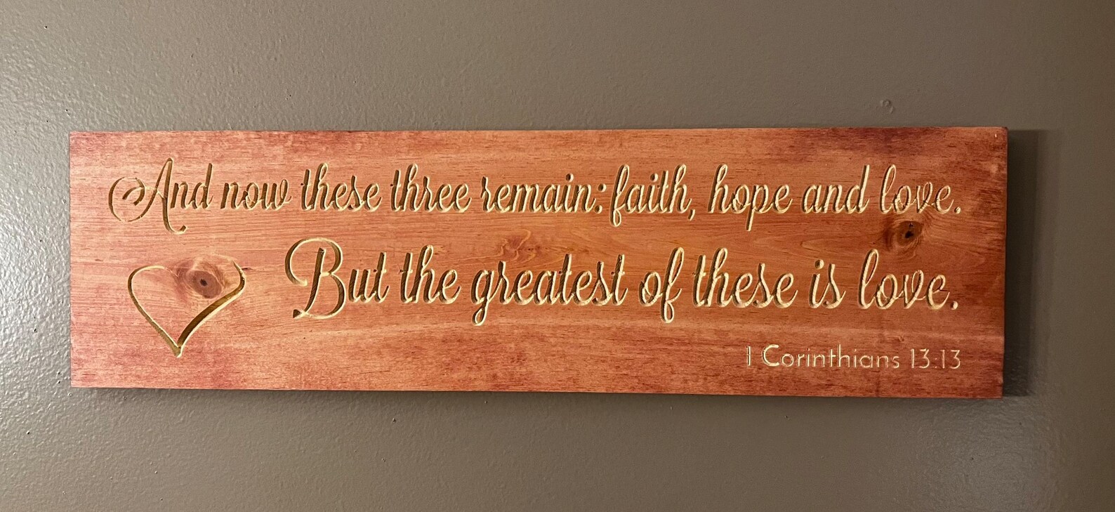 1st Corinthians Sign, Greatest is Love, Faith, Hope, Love, Scripture ...