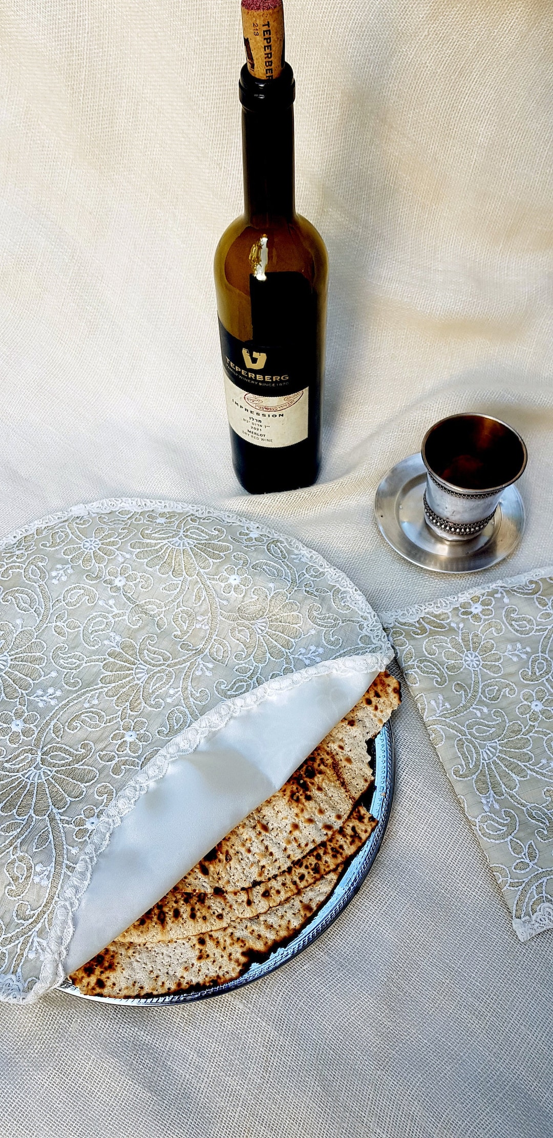 Matza Cover for Pesach Seder Table / Passover Seder Plate Cover ...