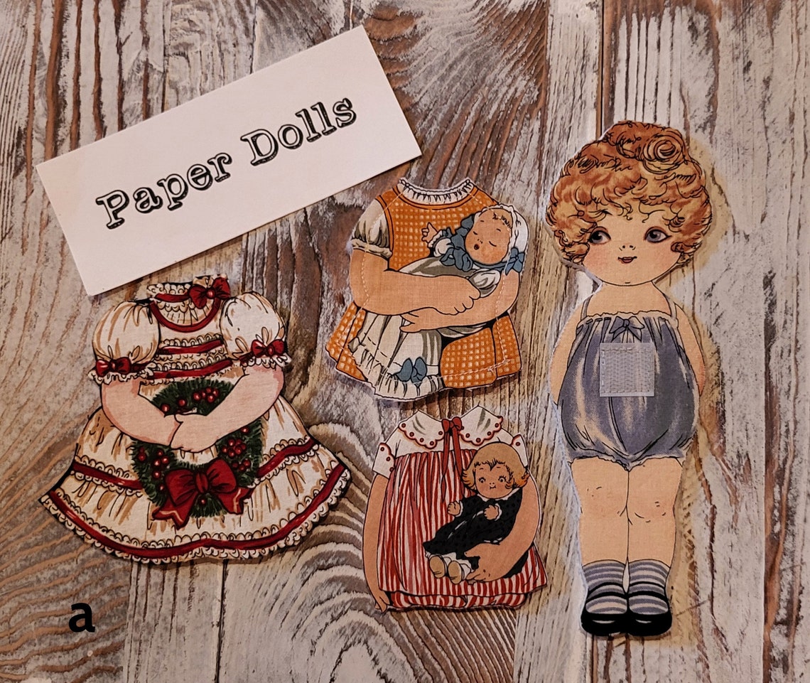 Vintage Fabric Paper Dolls: Bridesmaid Collection With Velcro Clothes ...