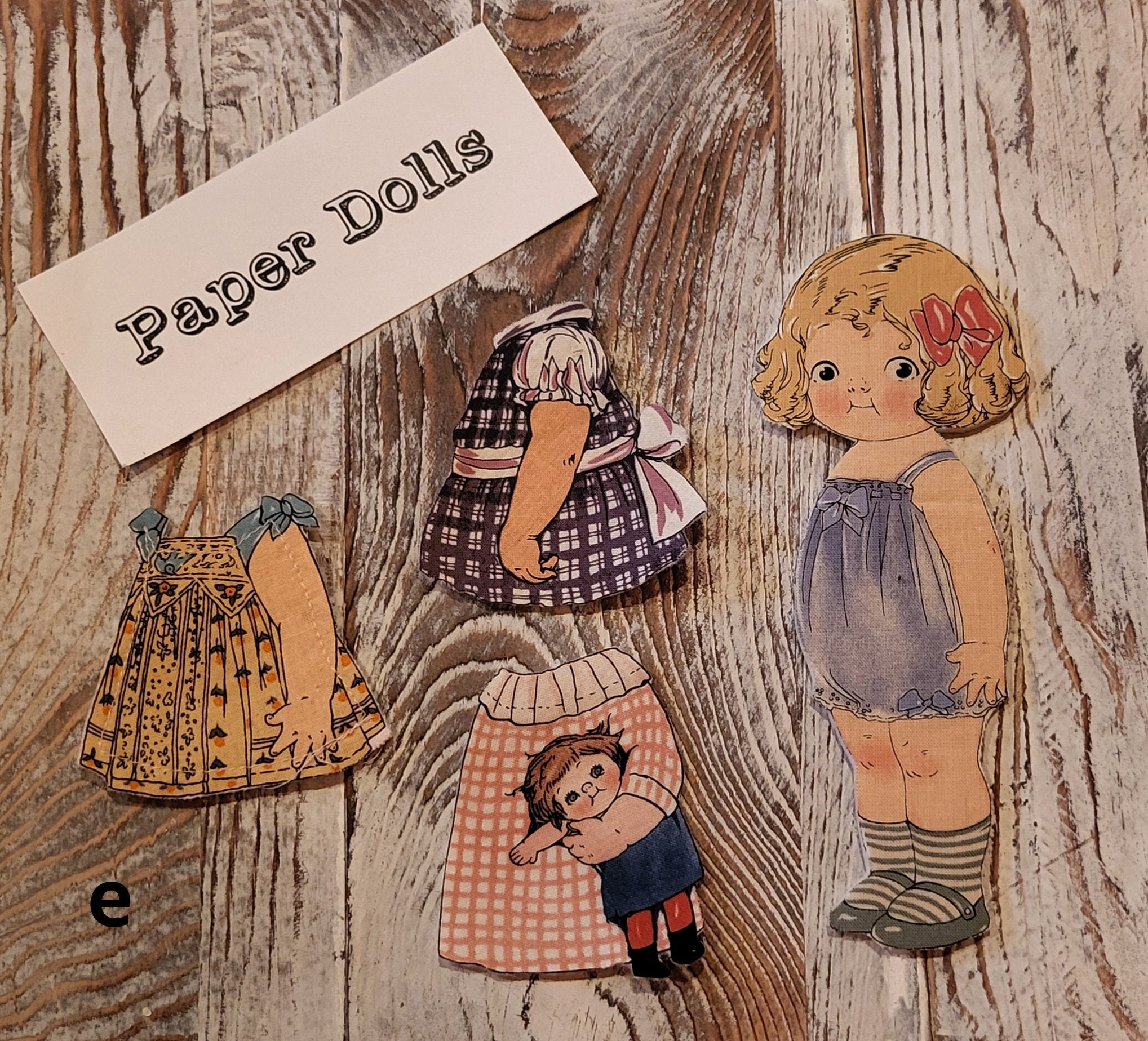 Vintage Fabric Paper Dolls: Bridesmaid Collection With Velcro Clothes ...