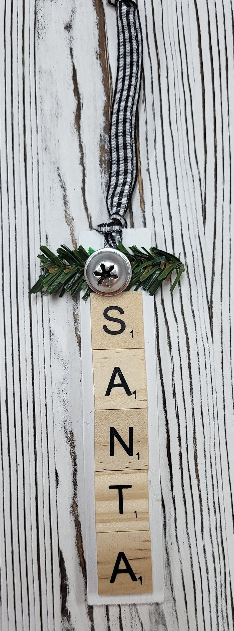 Scrabble Tile Christmas Ornaments, Wooden Christmas Ornaments, Wooden ...