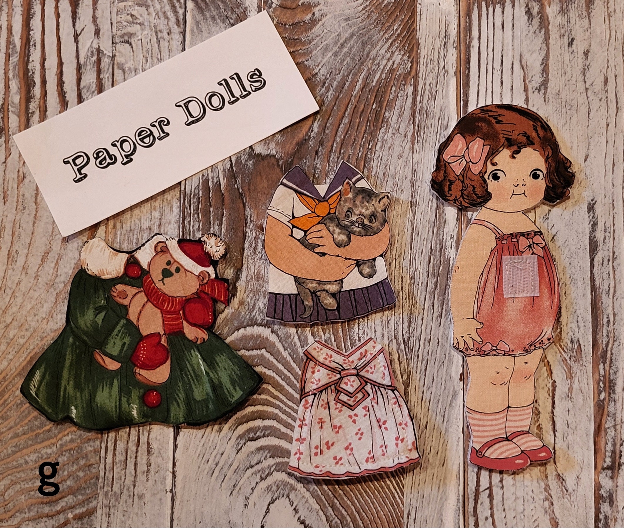 Vintage Fabric Paper Dolls: Bridesmaid Collection With Velcro Clothes ...