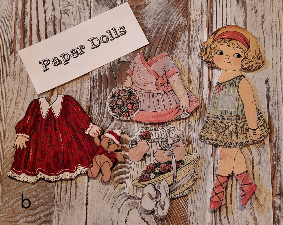 Vintage Fabric Paper Dolls: Bridesmaid Collection With Velcro Clothes ...