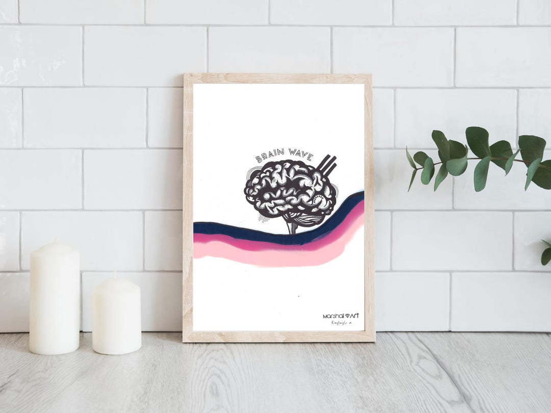 Human Brain Poster - ORIGINAL Abstract Brain Art - Unique Medical ...