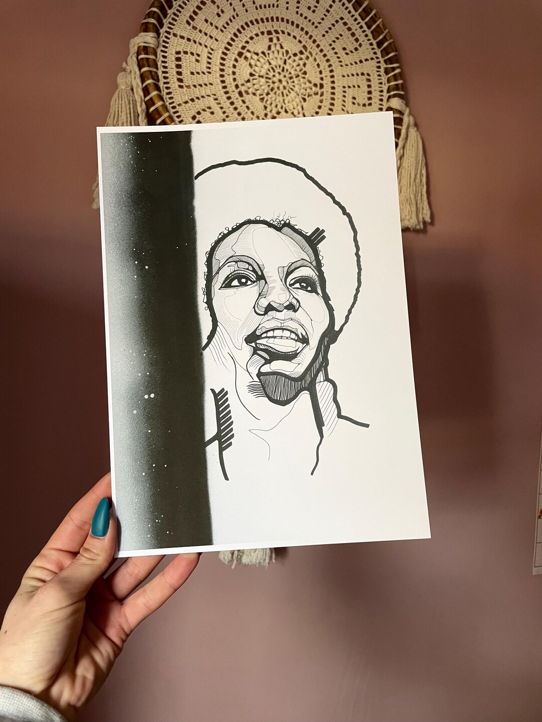 Nina Simone Art Print - Jazz Singer Wall Art - A4 Fine Art Poster ...