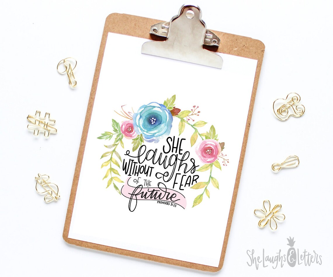 She Laughs Without Fear of the Future, Instant Download Print for Moms ...